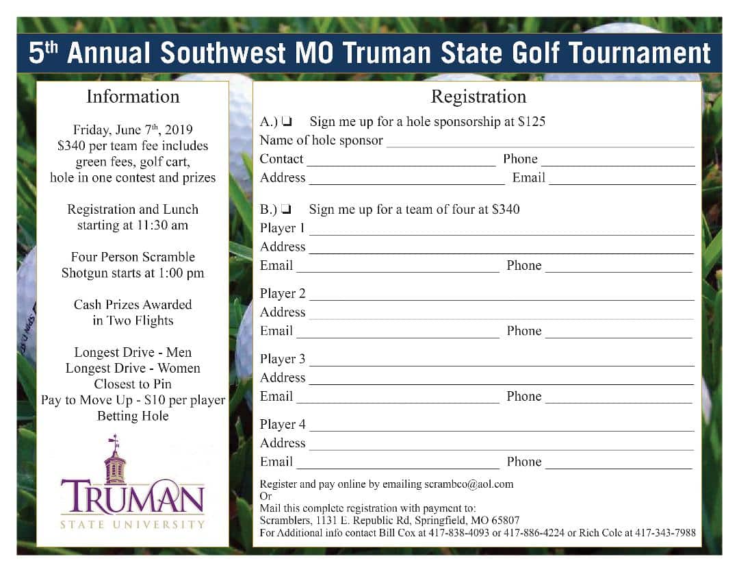 Truman State Football 5th Annual Golf Tournament - Truman State University Truman State Football 5th Annual Golf Tournament - Truman State University