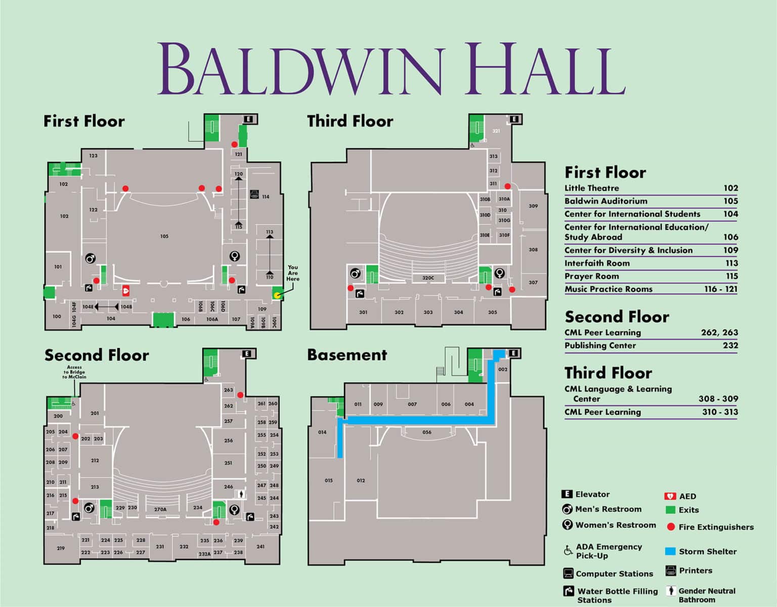 Baldwin Hall Floor Plans - Truman State University